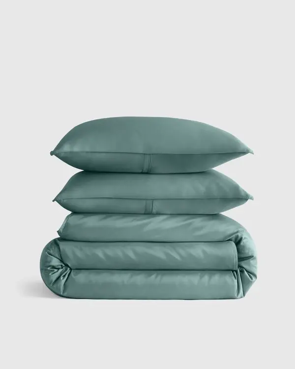 Quince Bamboo Duvet Cover Set - Ocean
