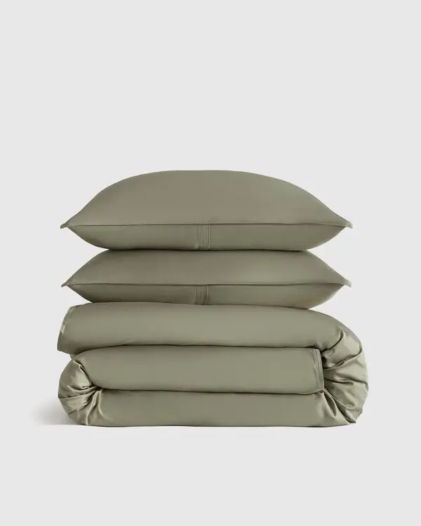 Quince Bamboo Duvet Cover Set - Sage