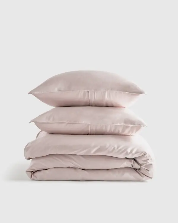 Quince Bamboo Duvet Cover Set - Soft Blush