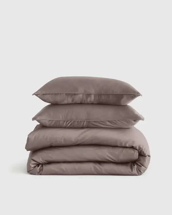 Quince Bamboo Duvet Cover Set - Stone