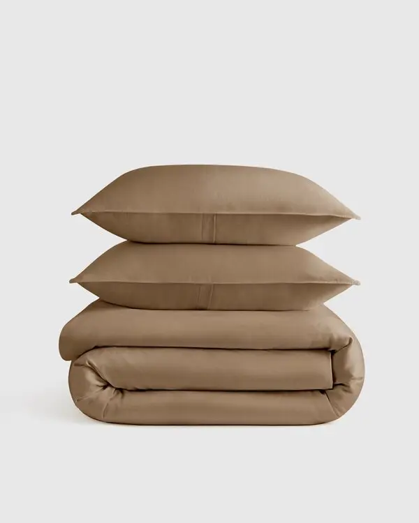 Quince Bamboo Duvet Cover Set - Walnut