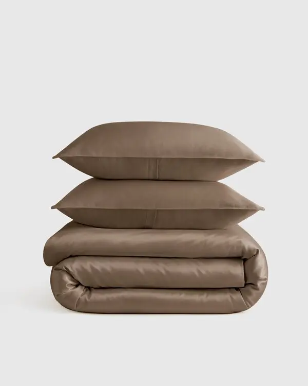 Quince Bamboo Duvet Cover Set - Walnut