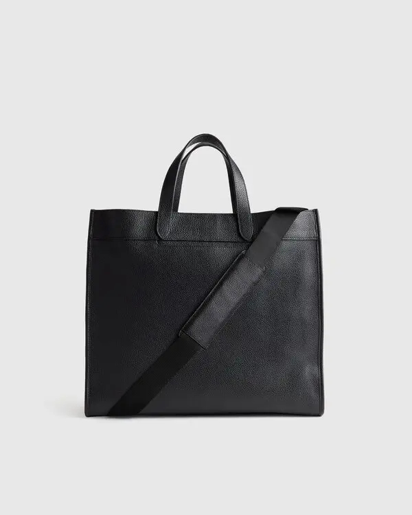 Quince Italian Leather Tote - Black