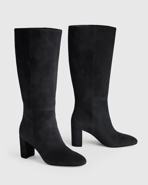 Quince Suede Block Heel Boots
