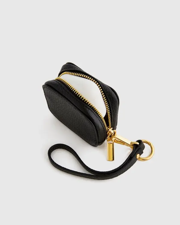 Quince Italian Leather Zip Case - Black