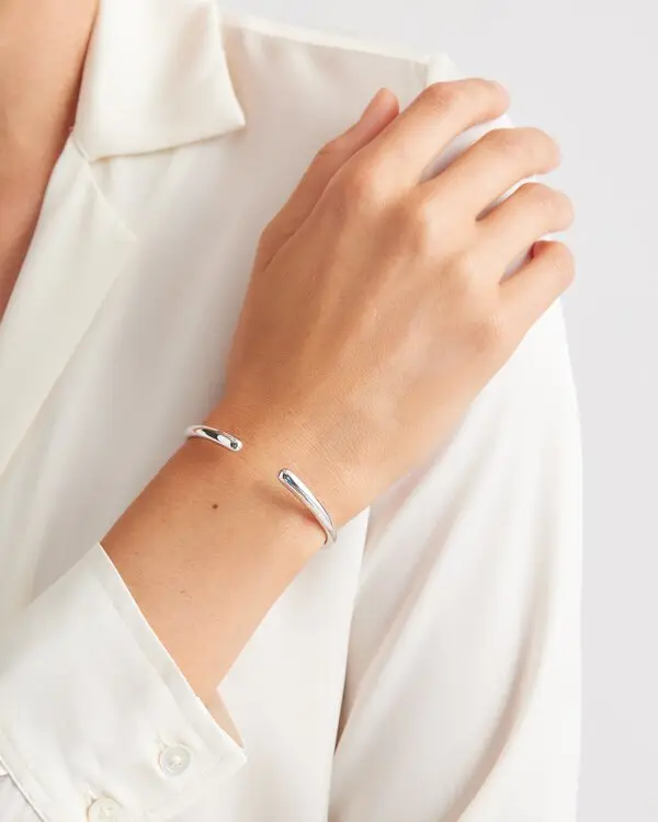 Quince Open Contour Cuff Bracelet