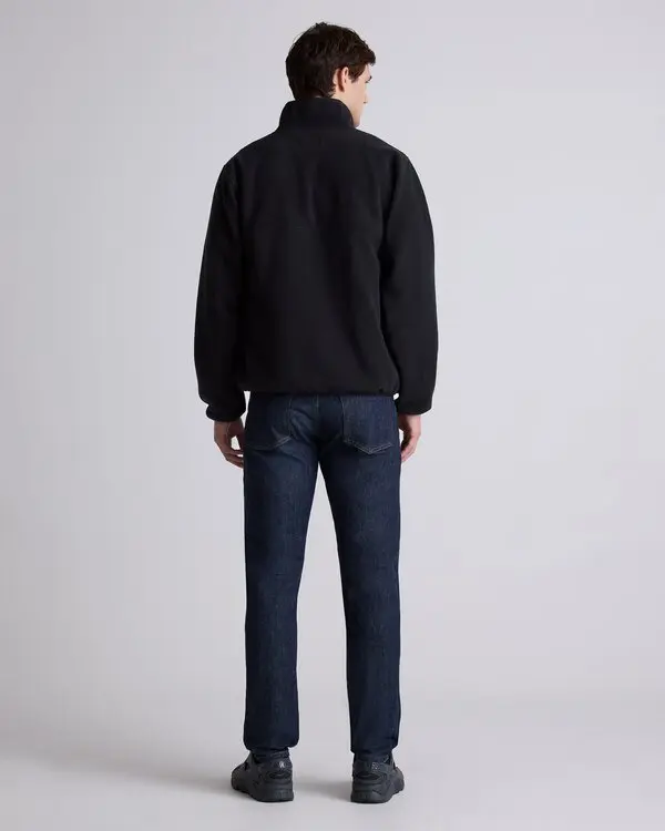 Quince Polar Fleece Snap Pullover - Bold Black