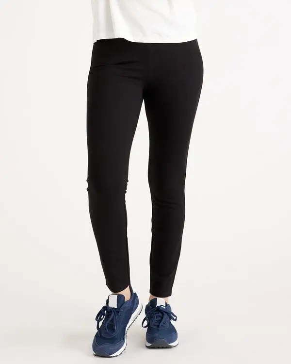 Quince Ultra-stretch Ponte Skinny Pants Petite - Black