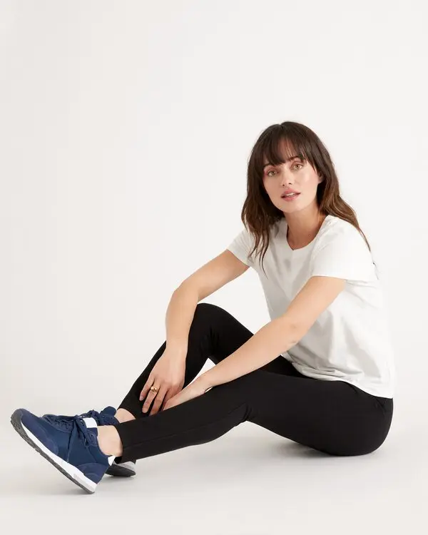 Quince Ultra-stretch Ponte Skinny Pants Petite - Black