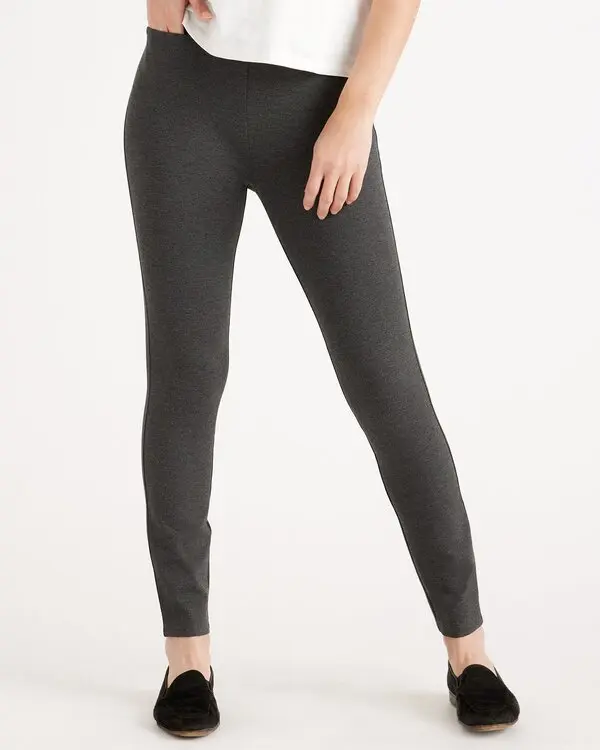 Quince Ultra-stretch Ponte Skinny Pants Petite - Charcoal
