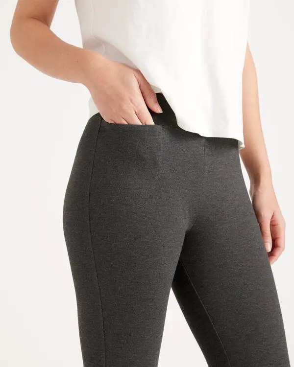 Quince Ultra-stretch Ponte Skinny Pants Petite - Charcoal