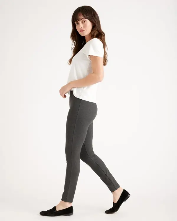 Quince Ultra-stretch Ponte Skinny Pants Petite - Charcoal