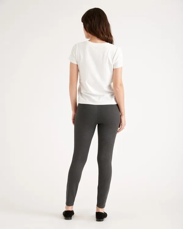 Quince Ultra-stretch Ponte Skinny Pants Petite - Charcoal