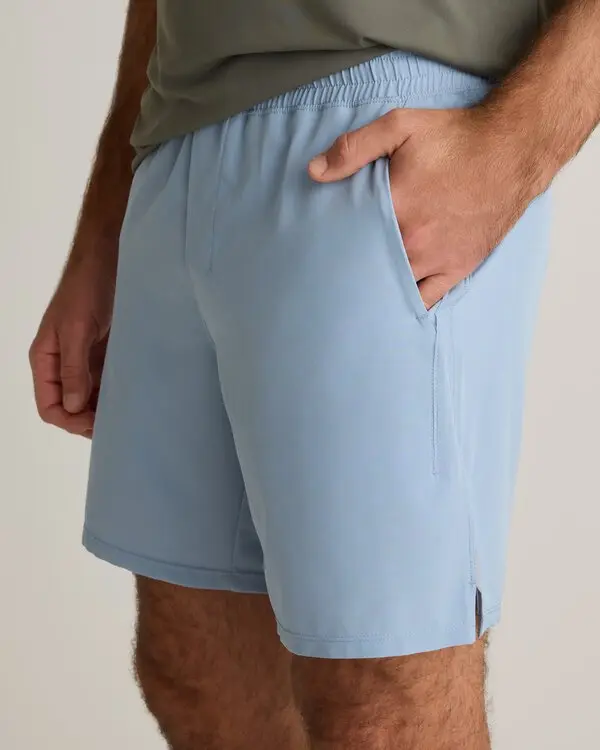 Quince Unlined 7" Run Shorts - Spa Blue