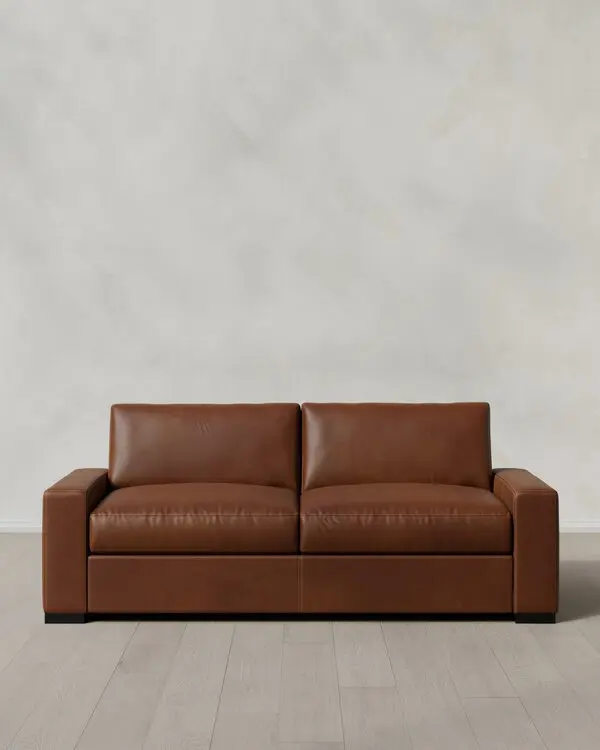 Quince Stillman Leather Sofa - Espresso