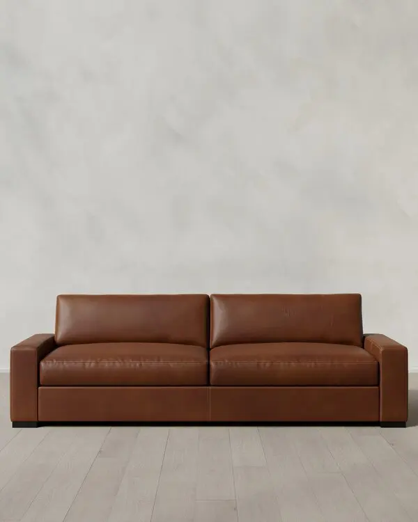 Quince Stillman Leather Sofa - Espresso