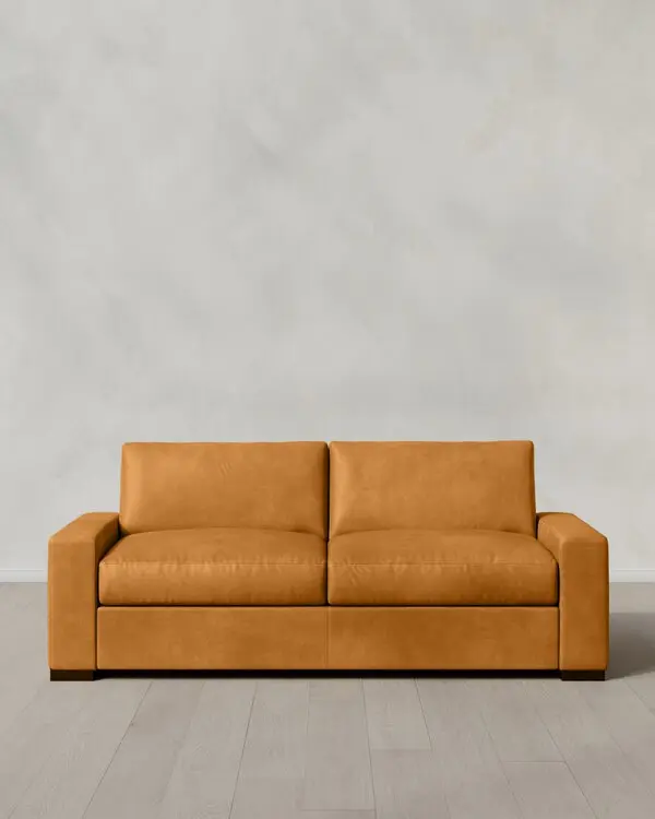 Quince Stillman Leather Sofa - Scotch