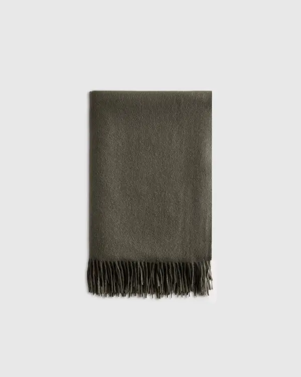 Quince Mongolian Cashmere Throw - Moss