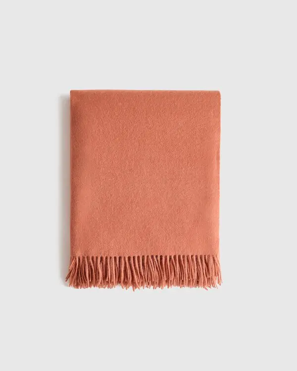 Quince Mongolian Cashmere Throw - Persimmon