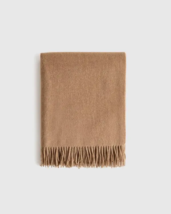 Quince Mongolian Cashmere Throw - Teak