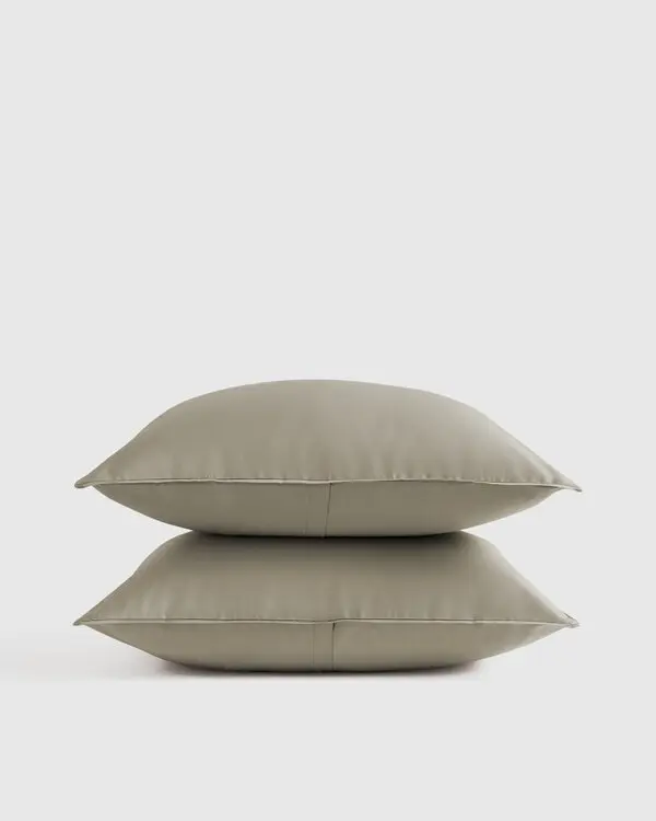 Quince Sateen Sham Set - Dried Sage
