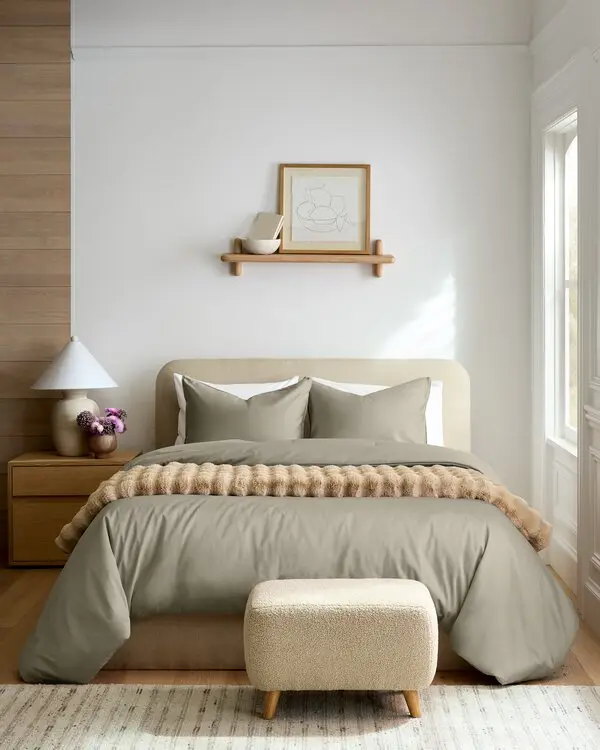 Quince Sateen Sham Set - Dried Sage