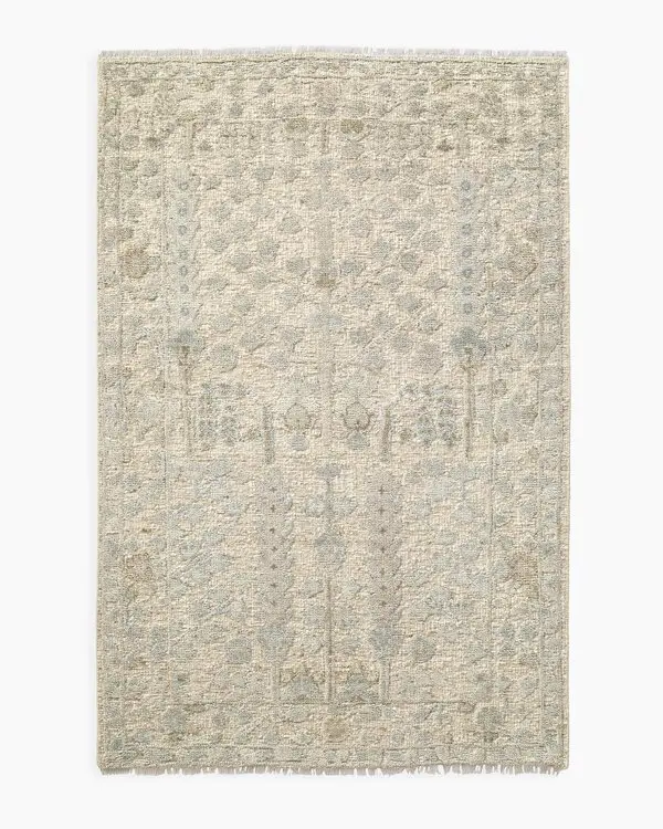 Quince Fern Hand-knotted Wool Rug - Neutral