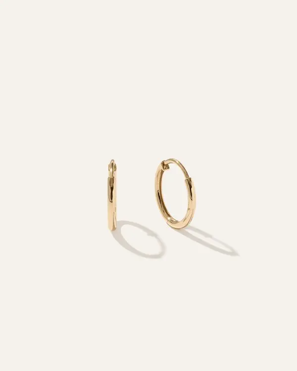 Quince 14k Gold Classic Hoop Earrings - Yellow Gold
