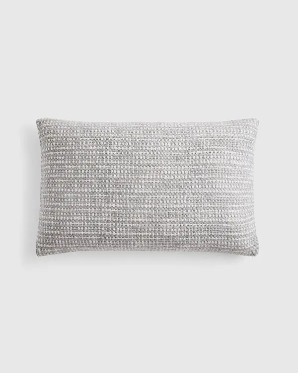Quince Wool Linen Textured Pillow Cover - Grey