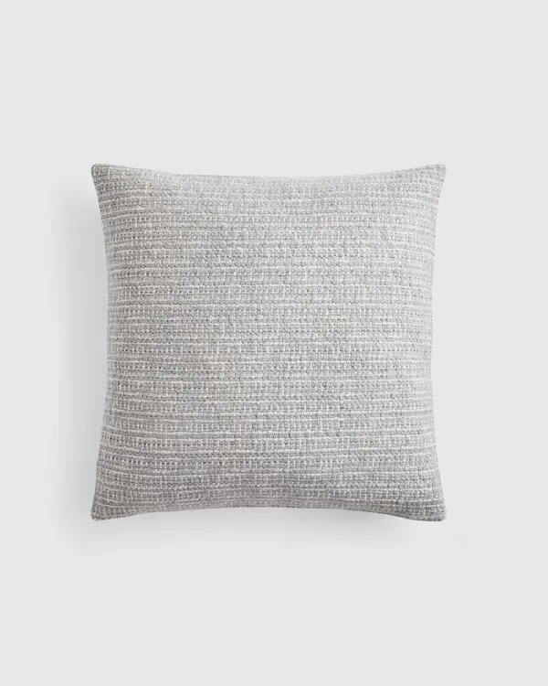 Quince Wool Linen Textured Pillow Cover - Grey