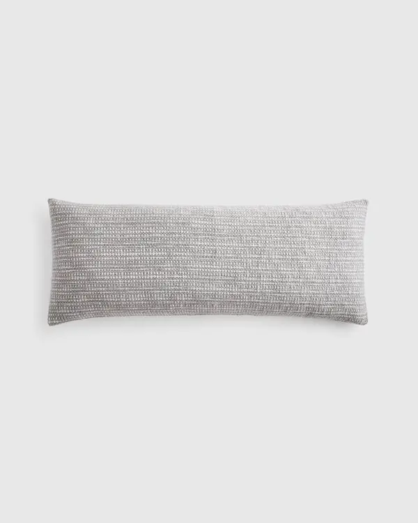 Quince Wool Linen Textured Pillow Cover - Grey