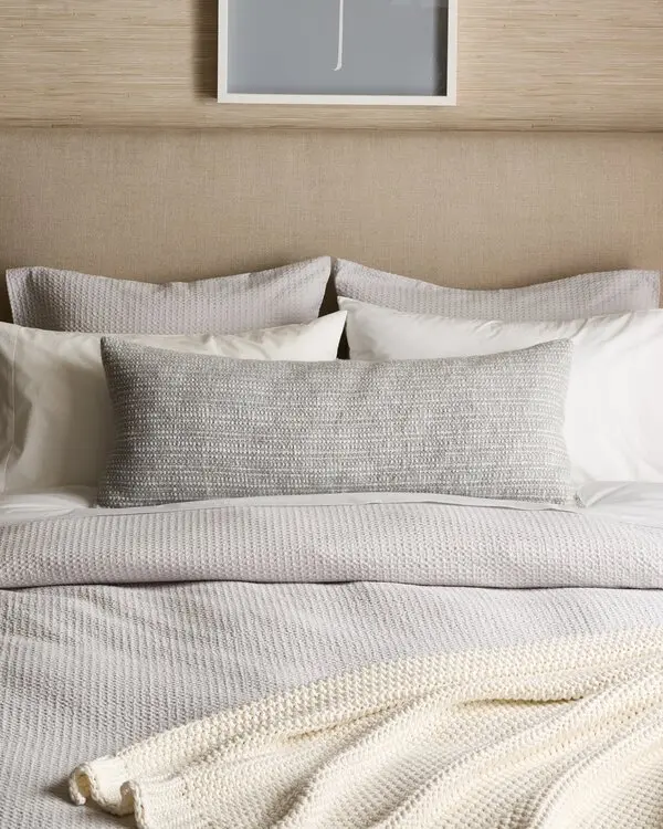 Quince Wool Linen Textured Pillow Cover - Grey