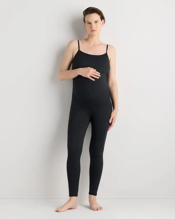 Quince Ultra-soft Maternity Jumpsuit - Heather Black