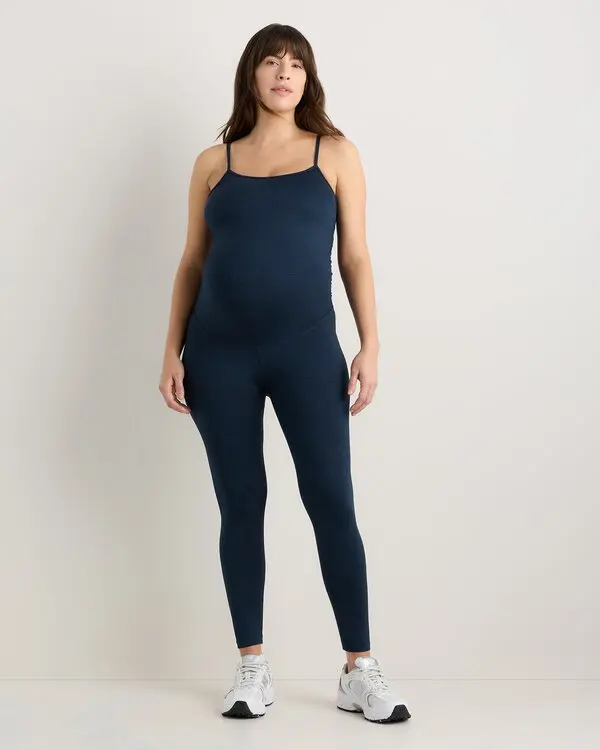 Quince Ultra-soft Maternity Jumpsuit - Heather Navy