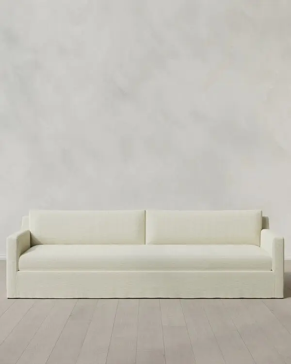 Quince Ellery Slipcover Sofa In Performance Linen - Ivory
