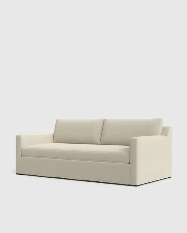 Quince Ellery Slipcover Sofa In Performance Linen - Silver