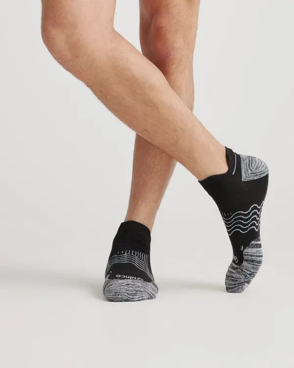 Quince Performance Running Ankle Socks 4-pack - Black