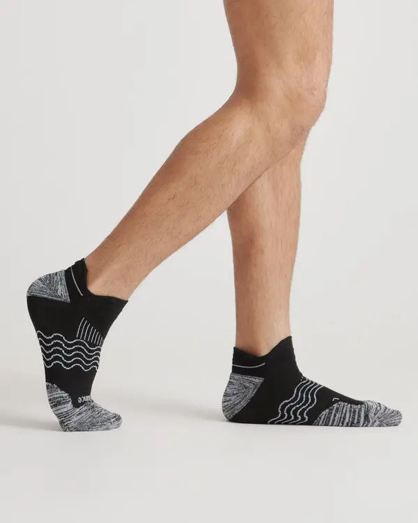 Quince Performance Running Ankle Socks 4-pack - Black