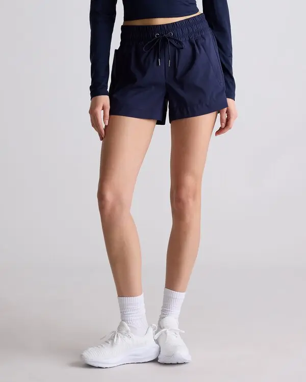 Quince Micro Ripstop Mid-rise Hike Shorts - Deep Navy