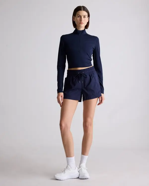 Quince Micro Ripstop Mid-rise Hike Shorts - Deep Navy