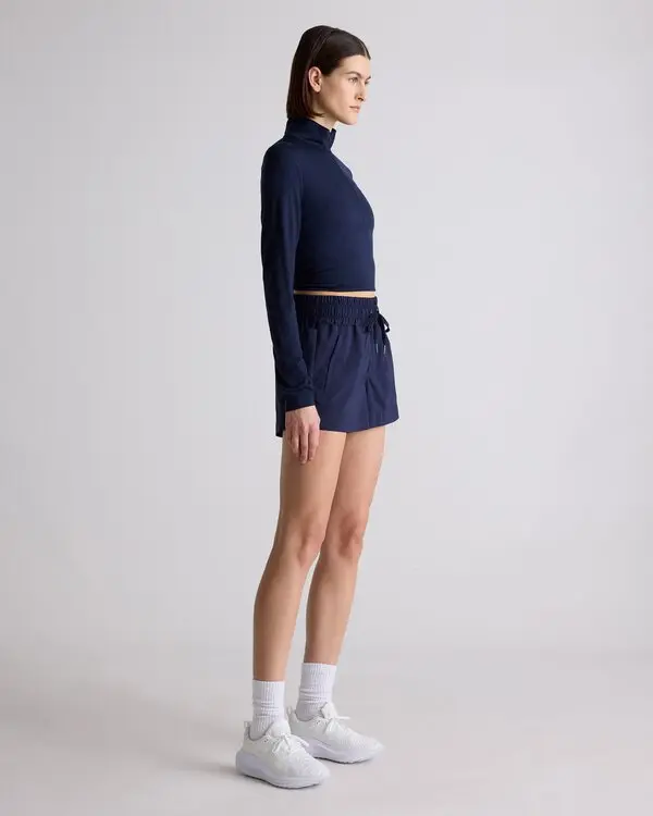 Quince Micro Ripstop Mid-rise Hike Shorts - Deep Navy