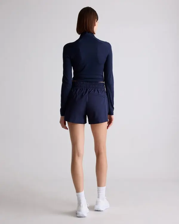 Quince Micro Ripstop Mid-rise Hike Shorts - Deep Navy