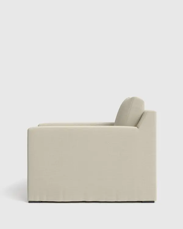 Quince Ellery Slipcover Chair In Performance Linen - Sand