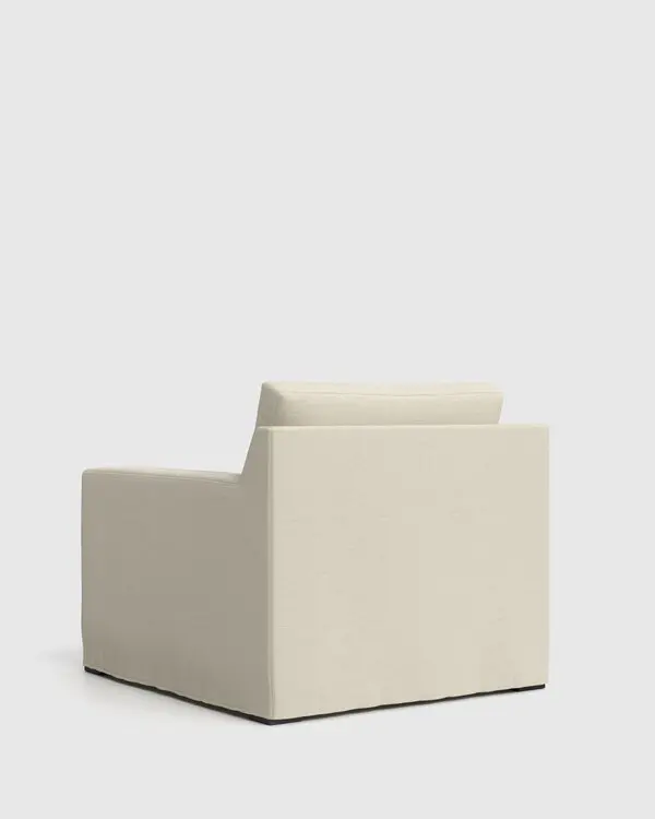 Quince Ellery Slipcover Chair In Performance Linen - Sand