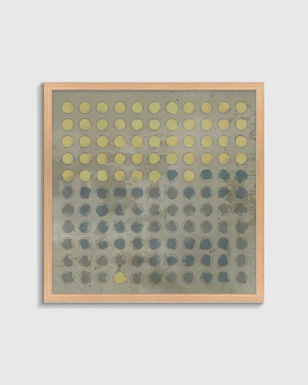 Quince Circling The Square 1 Jacques Pilon, Wood Frame - Oak