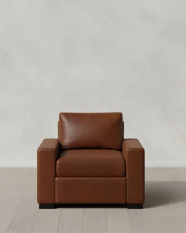Quince Stillman Accent Chair In Leather - Espresso
