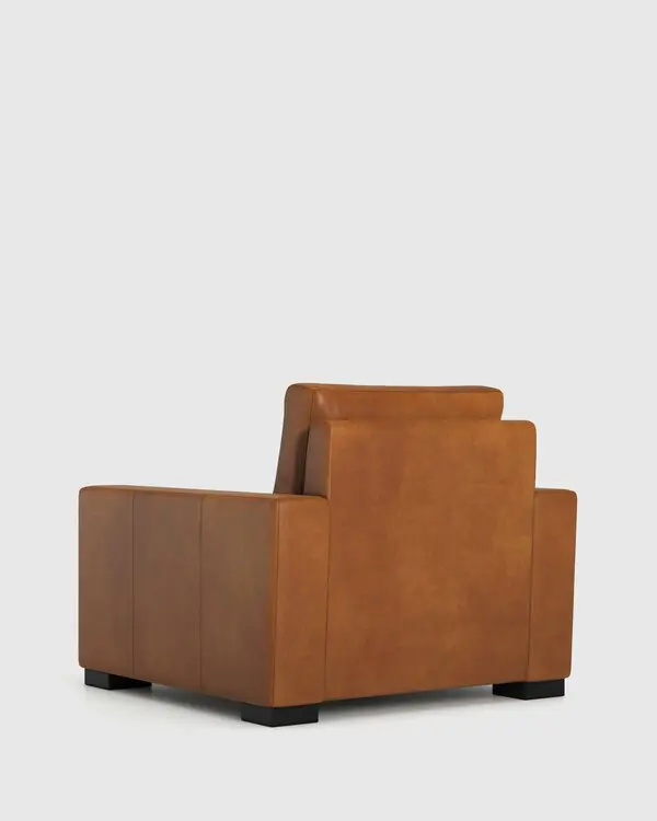 Quince Stillman Accent Chair In Leather - Smoke