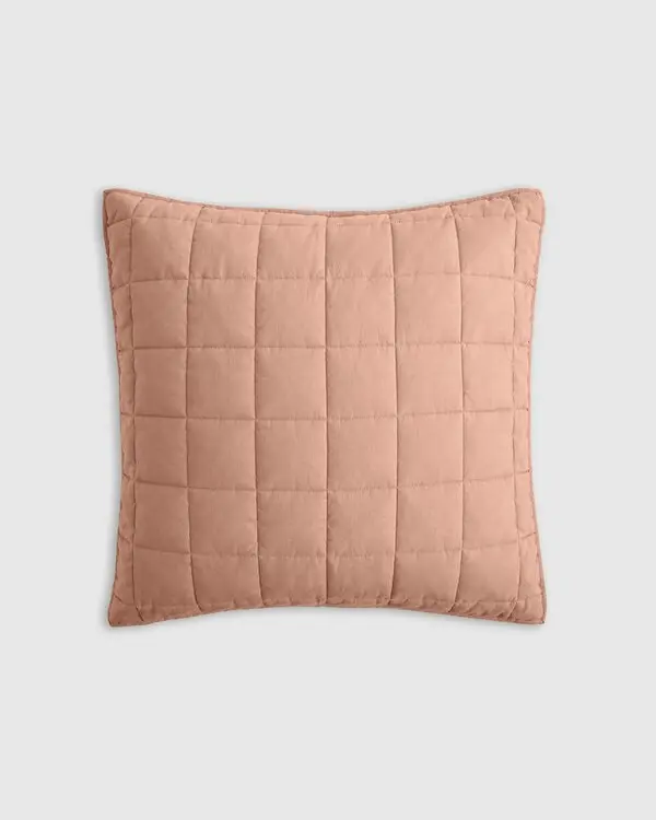 Quince European Linen Box Quilted Sham - Desert Sunset