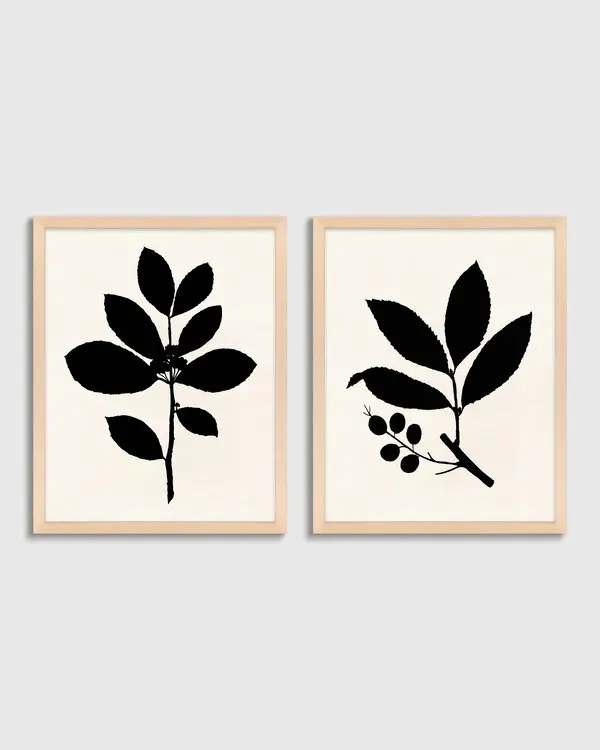 Quince Tea Tree, Cherry Laurel Philippa Katz, Wood Frame - Maple