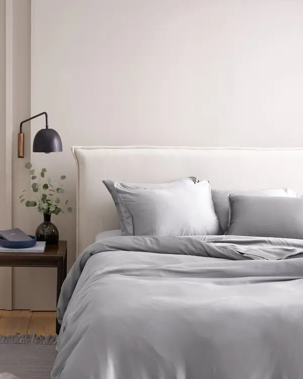 Quince Bamboo Sham Set - Light Grey